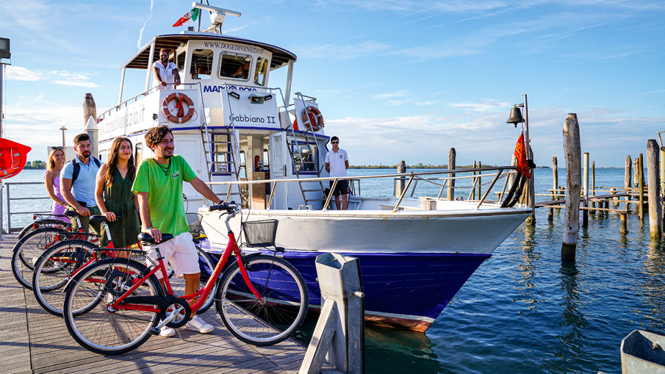 Bike and boat tour from camping village Marina di Venezia